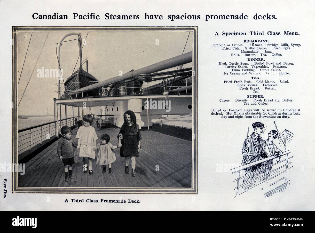 Canadian Pacific Steamers have spacious promenade decks -- children on ...