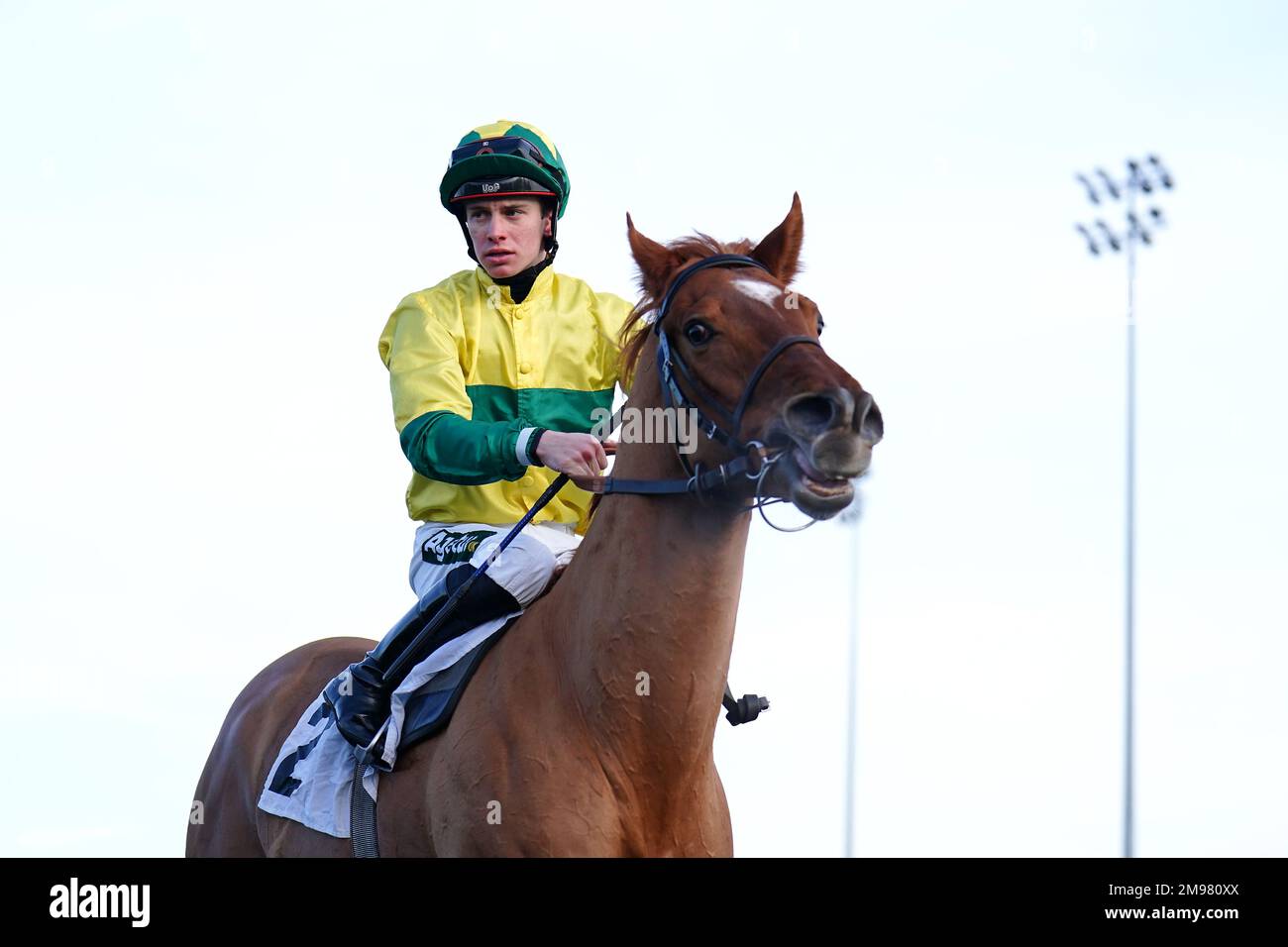 Sandy Paradise ridden by jockey George Rooke wins the Try Our New Price ...