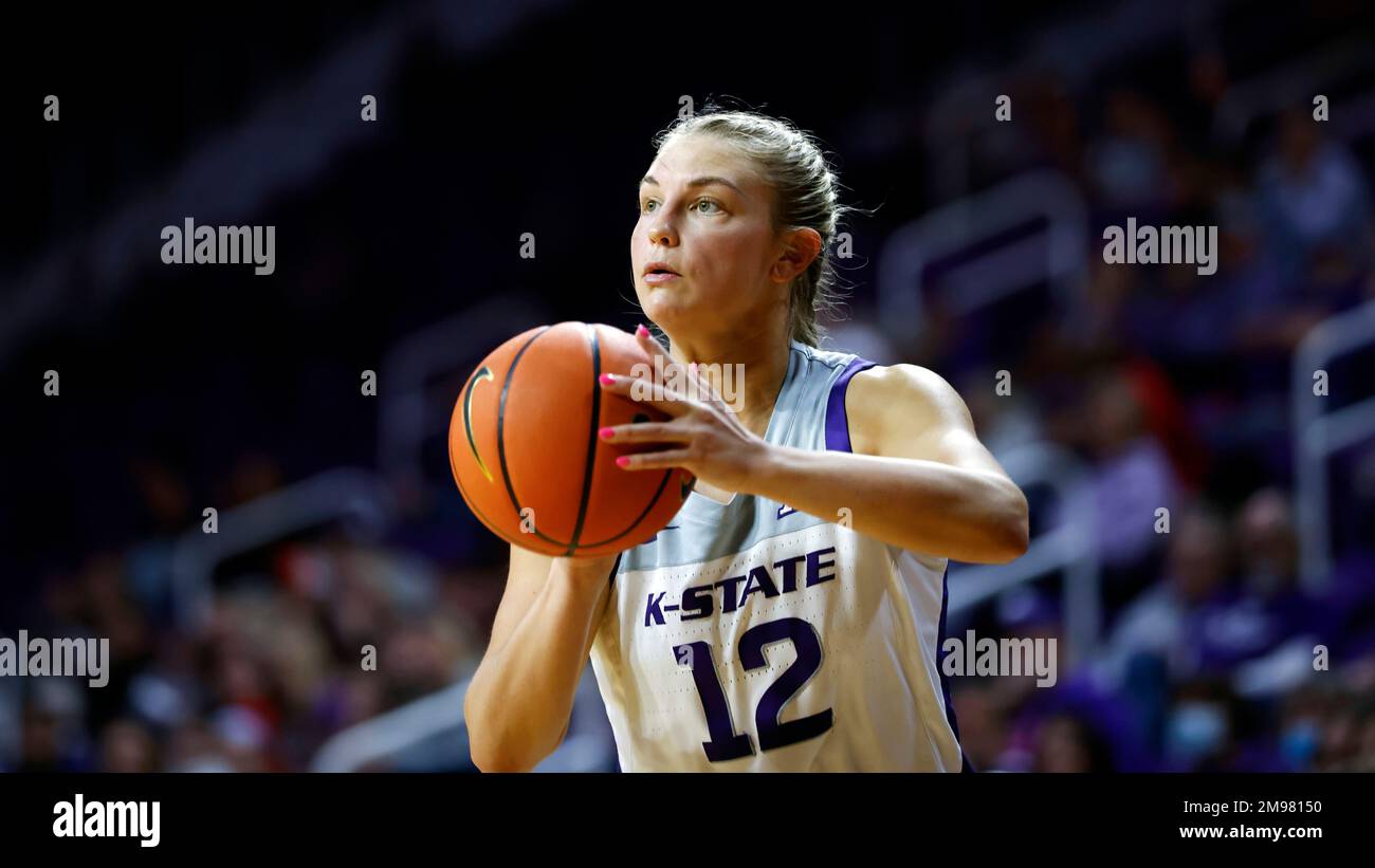 Kansas State guard Gabby Gregory during an NCAA college basketball game ...