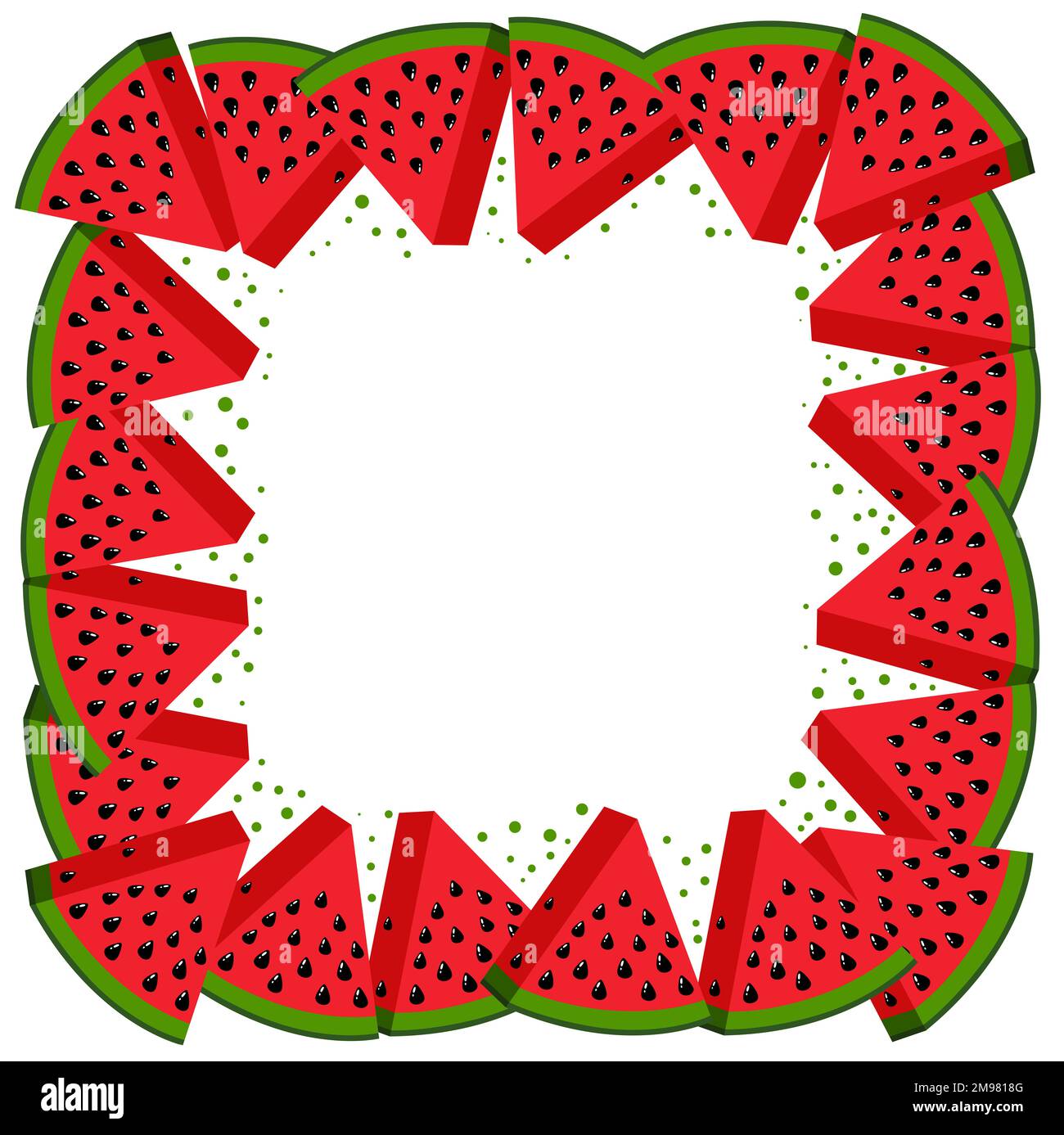 Frame made with slices of fresh watermelon Stock Photo - Alamy
