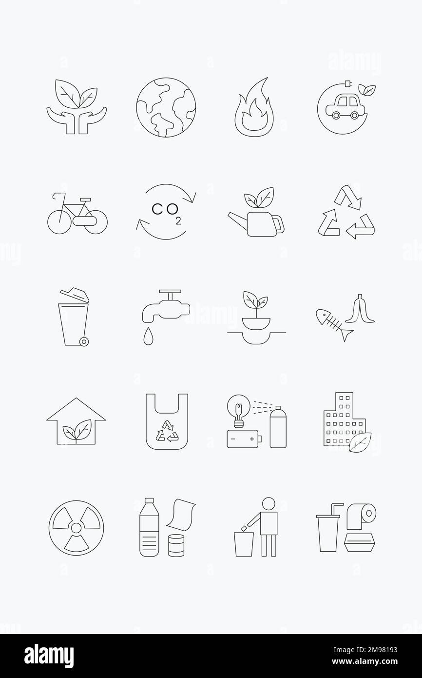 Environment icon design elements vector set Stock Vector Image & Art ...