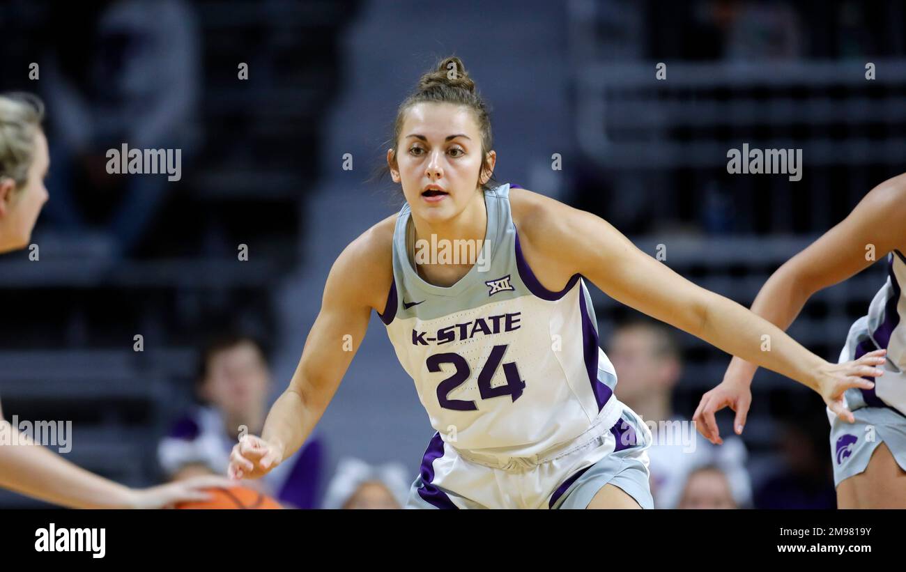 Kansas State guard Emilee Ebert during an NCAA college basketball game ...