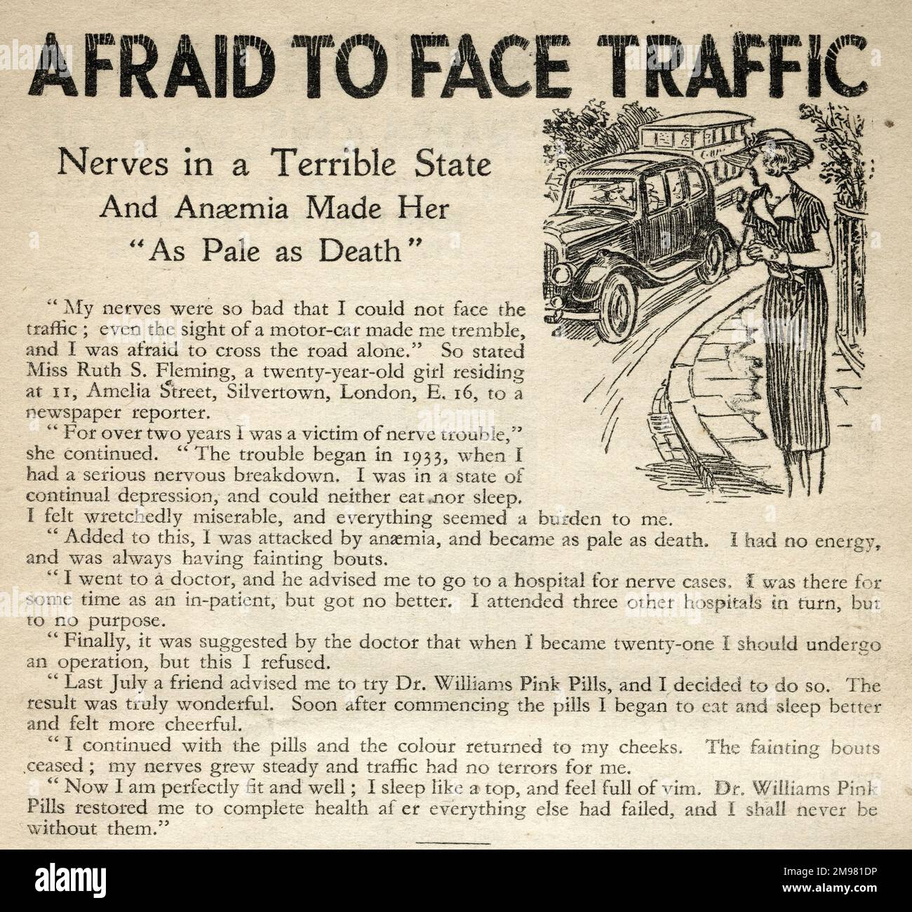 Advertisement, Dr Williams pink pills for pale people. Afraid to face ...