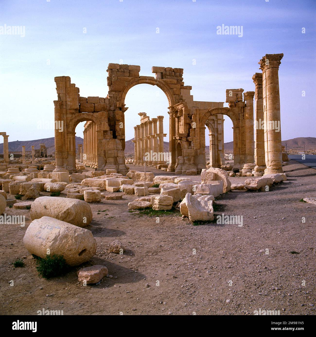 Palmyra, Syria - Monumental Arch, built at the time of Emperor ...