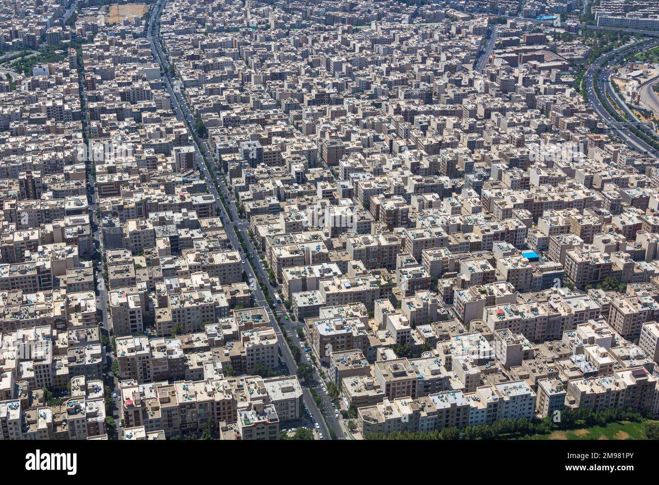 Aerial view of a residential area in Tehran, capital of Iran Stock Photo - Alamy