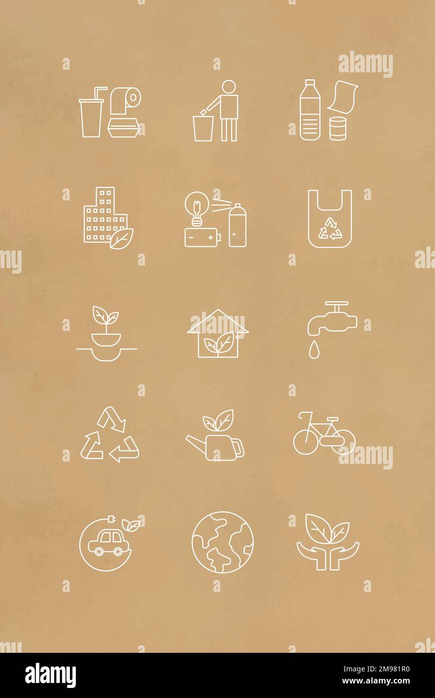 Environment icon design elements vector set Stock Vector Image & Art ...