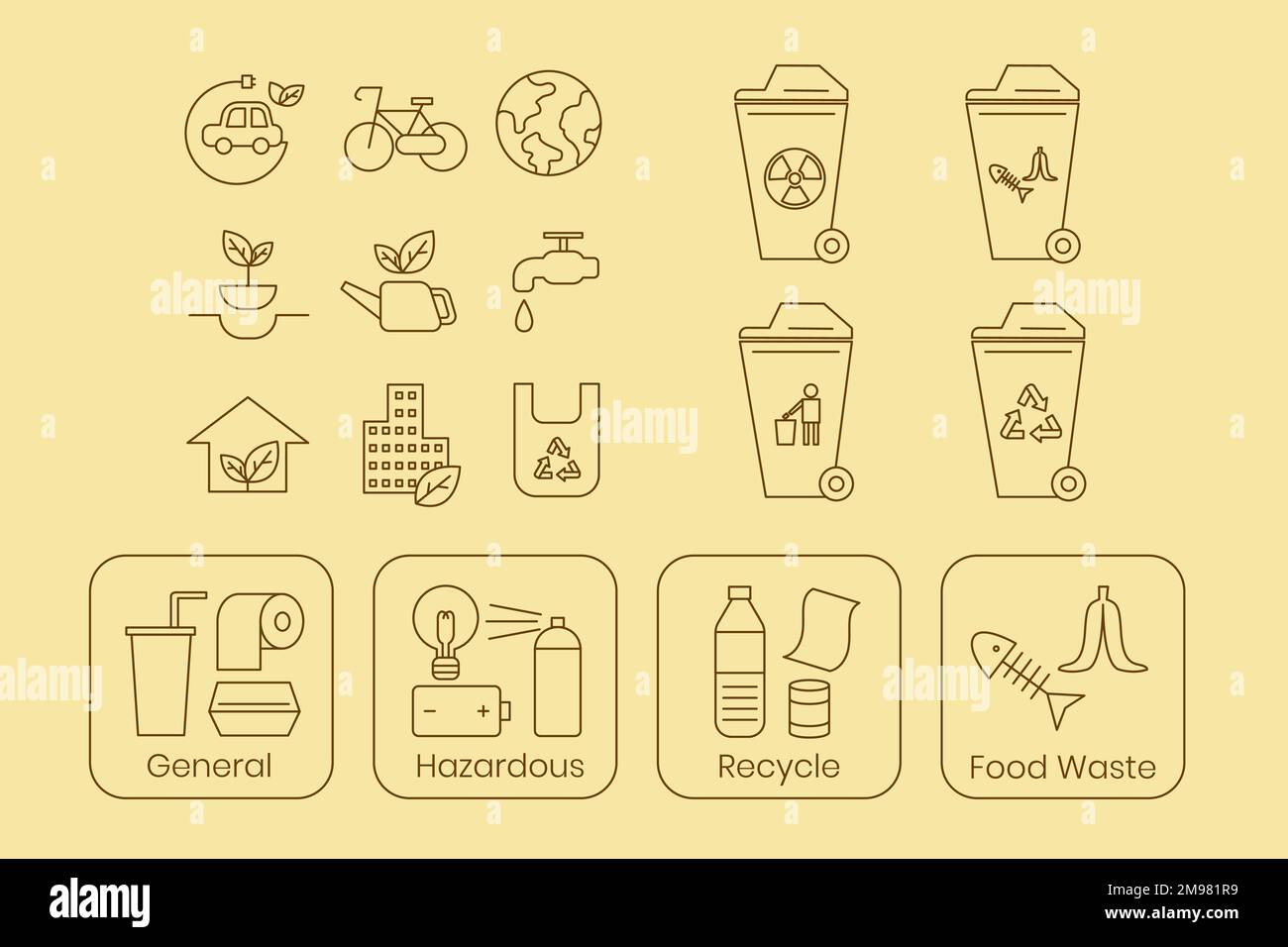 Environment icon design elements vector set Stock Vector Image & Art ...