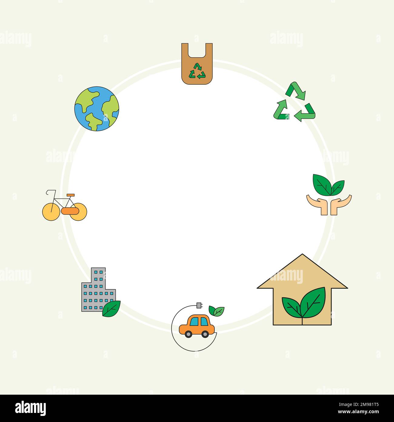 Environment icon design elements vector set Stock Vector Image & Art ...