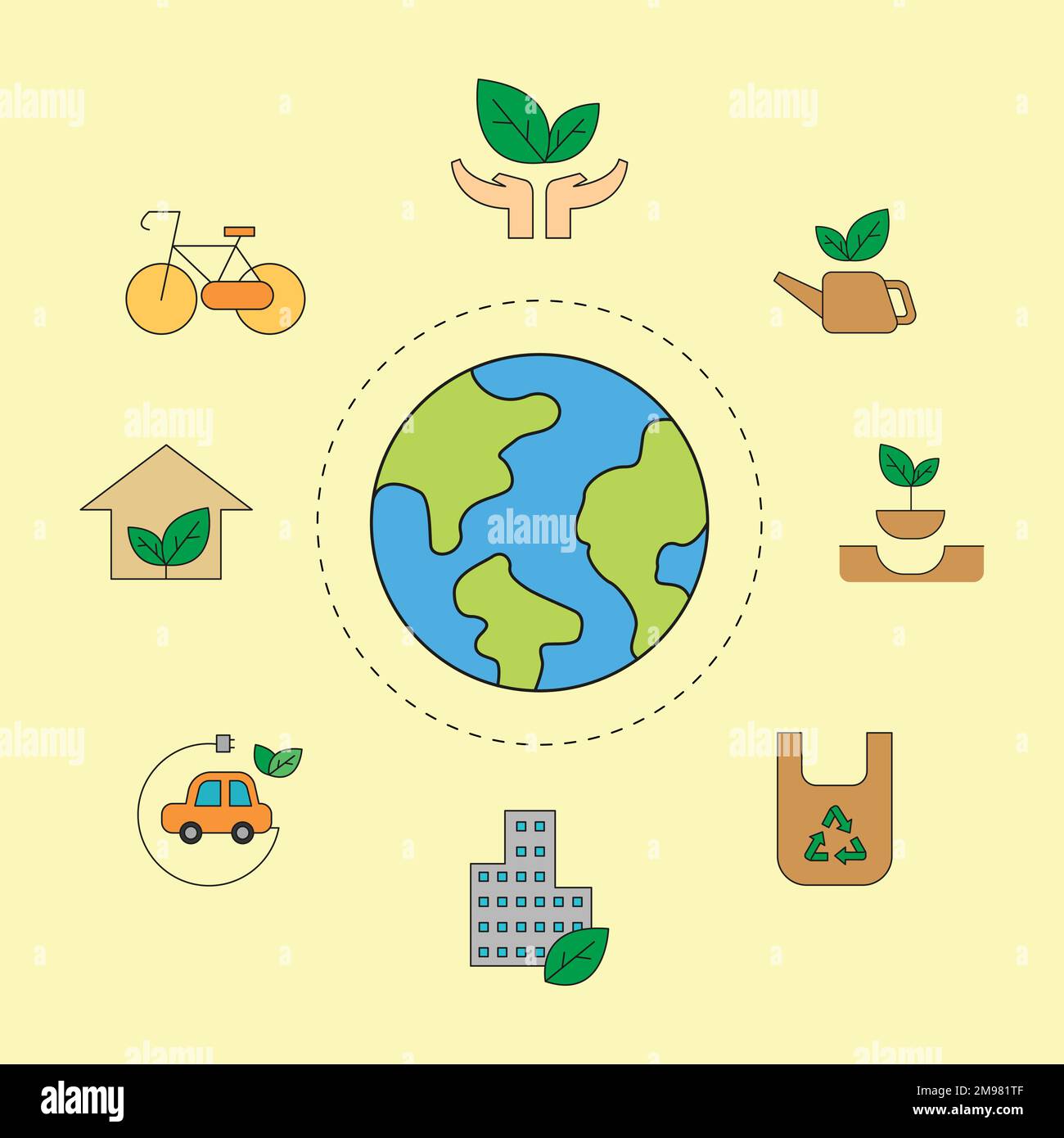 Environment icon design elements vector set Stock Vector Image & Art ...