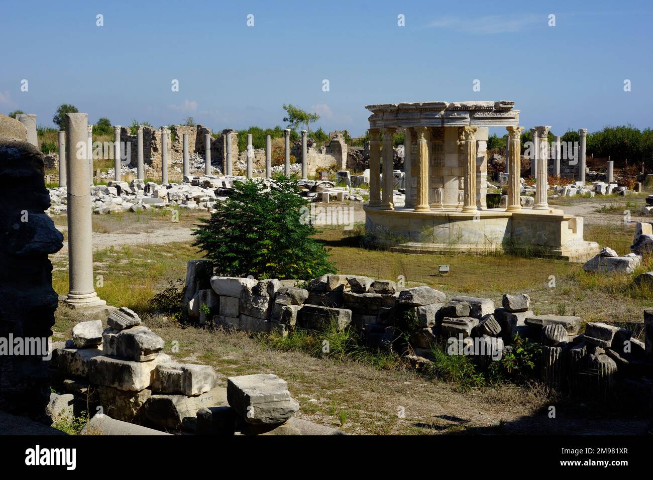 Turkey, Antalya - Alanya, Side: Agora (2nd century AD Stock Photo - Alamy