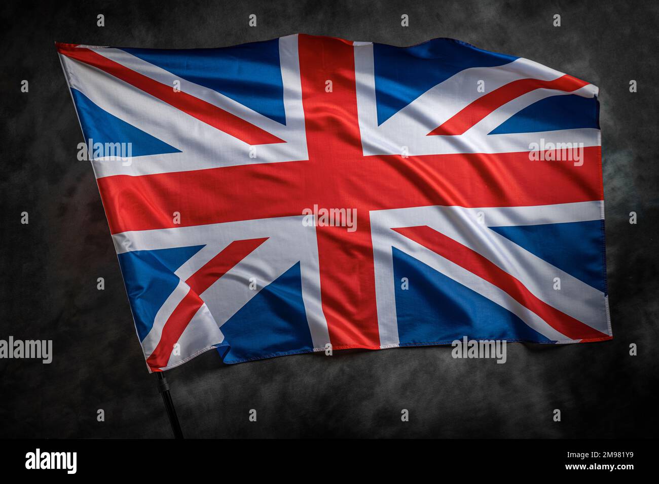 Uk flag waving hi-res stock photography and images - Alamy