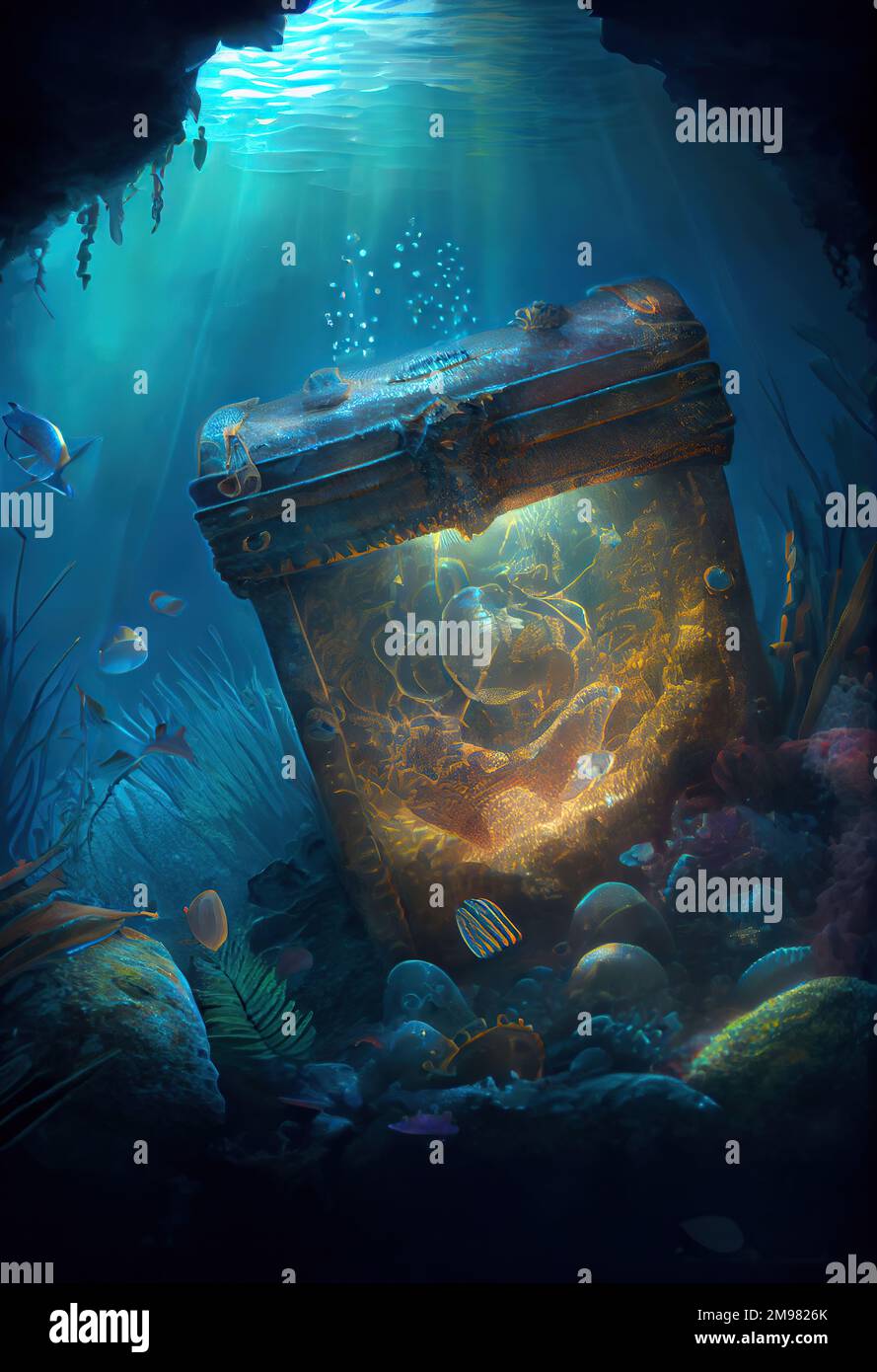 Treasure box under the sea hi-res stock photography and images - Alamy