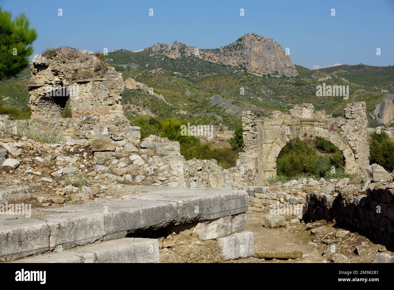 Turkey antalya east aspendos akropolis hi-res stock photography and ...