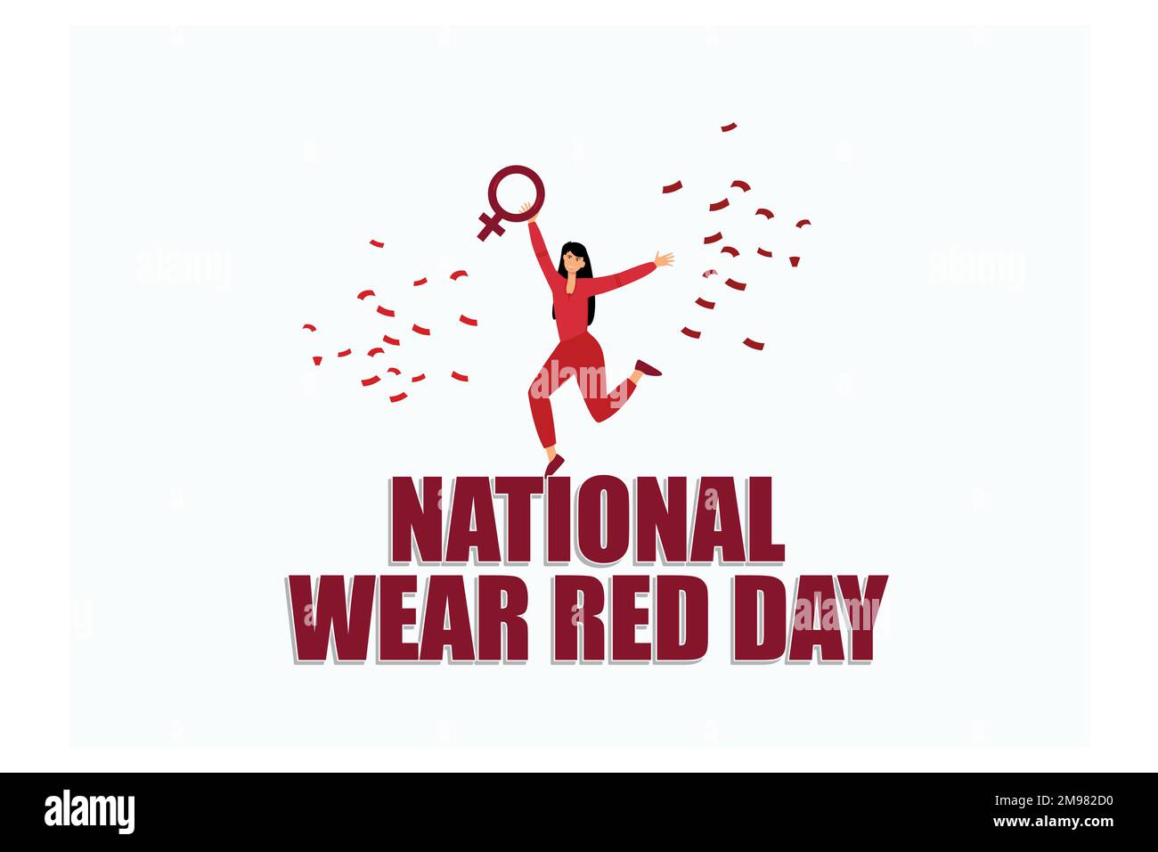 National Wear Red Day. First Friday in February. Holiday concept ...