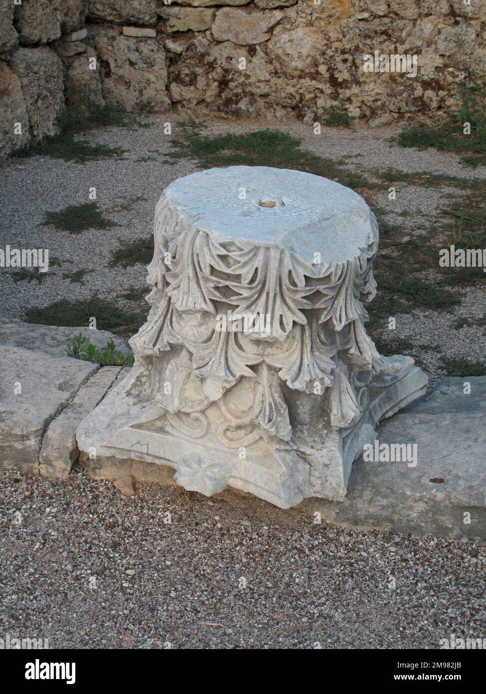 Turkey, North East of Antalya, Perge: Remains of a column Stock Photo ...