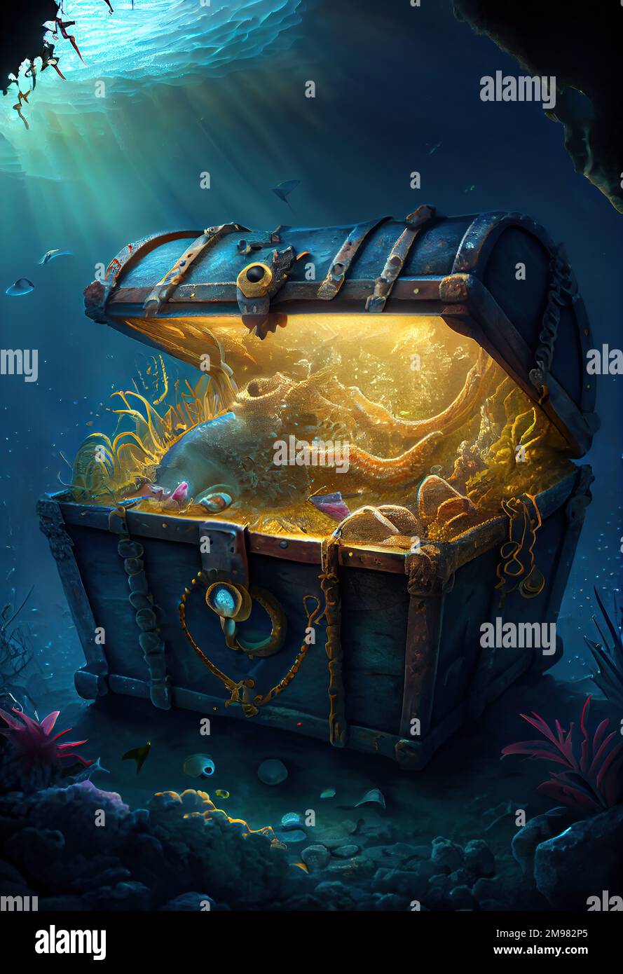 Treasure box under the sea hi-res stock photography and images - Alamy