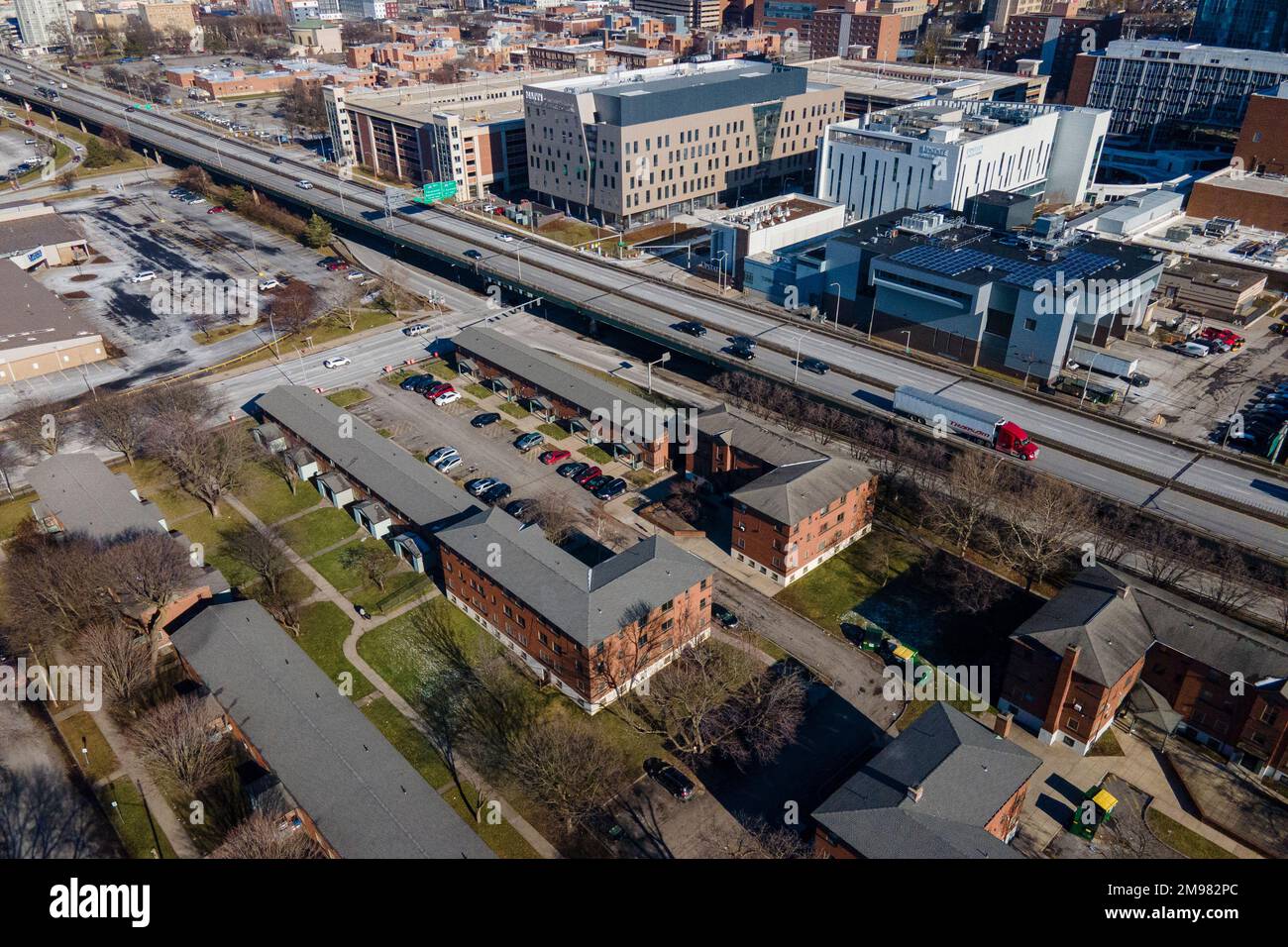 Interstate 81 passes through downtown Syracuse, N.Y., on Monday, Jan ...