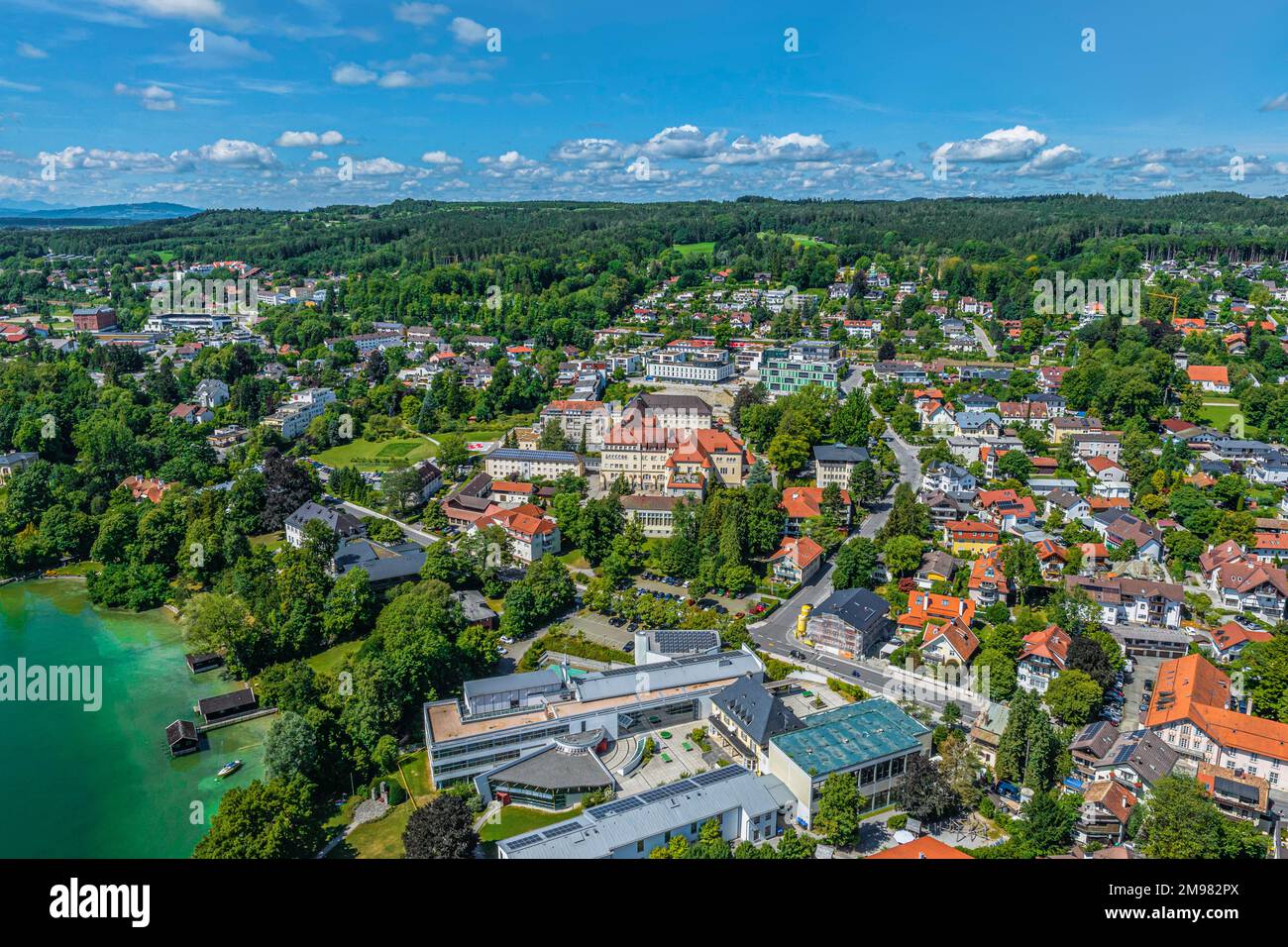 Aerial view to Tutzing on Lake Starnberg, beautiful community in Upper Bavaria Stock Photo - Alamy
