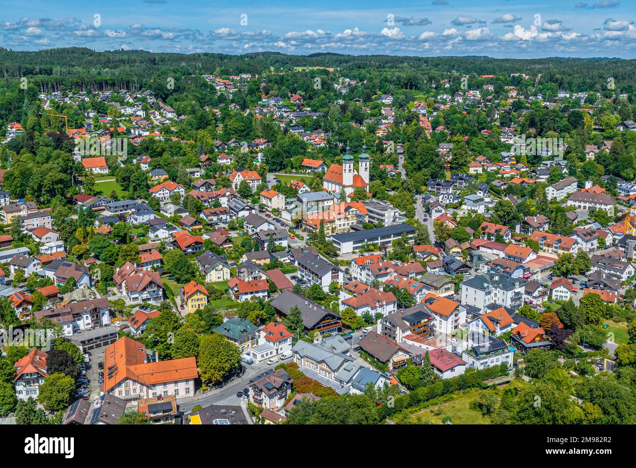 Aerial view to Tutzing on Lake Starnberg, beautiful community in Upper Bavaria Stock Photo - Alamy