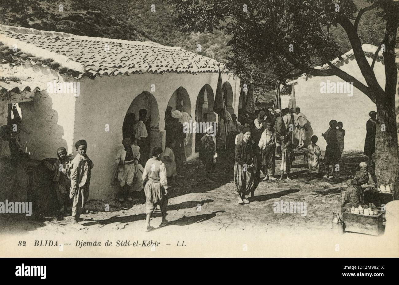 A local gathering in Sidi-el-Kebir, Blida Province. Sidi-el-Kebir is ...