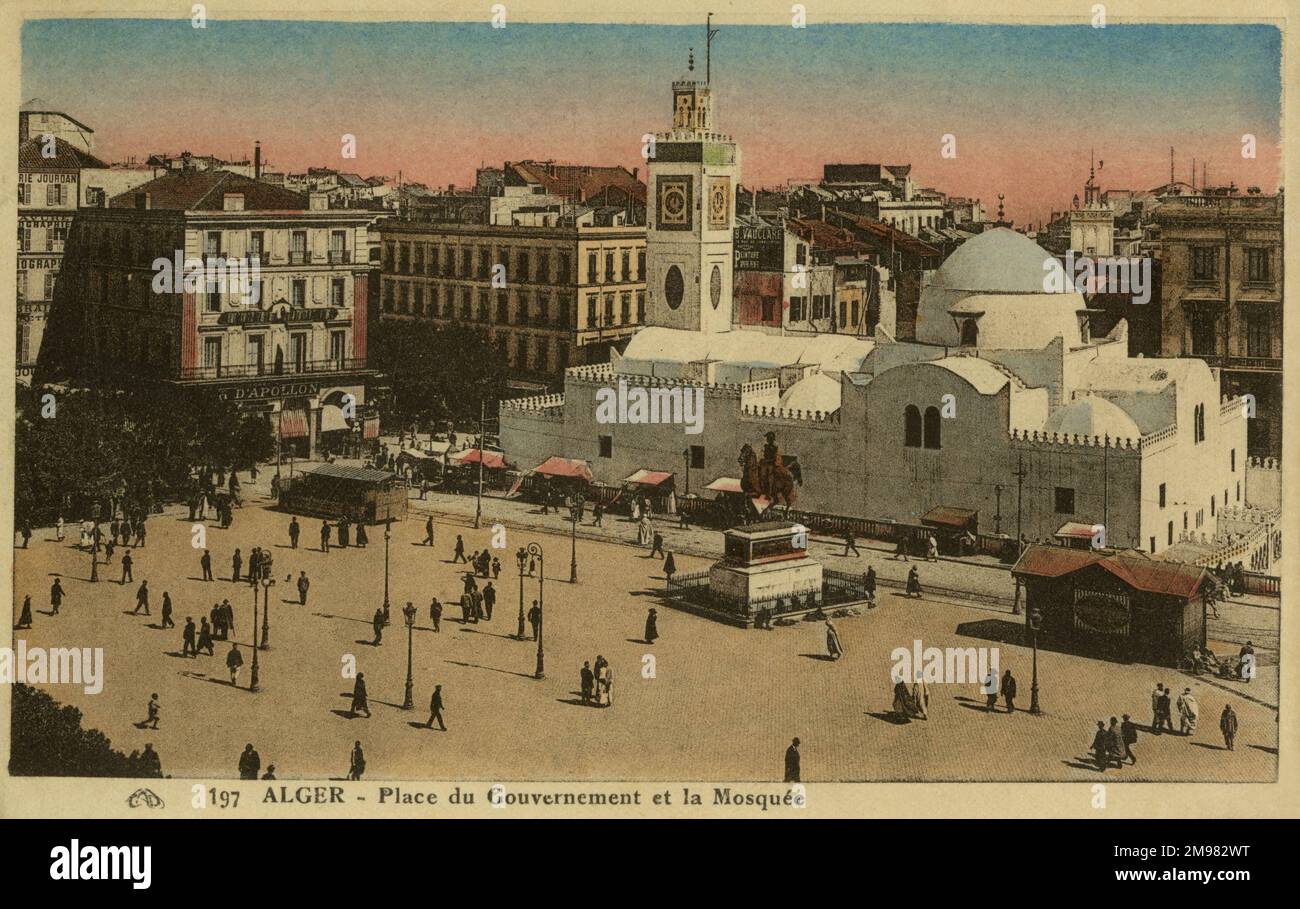 People walk around the square in front of the the Djemaa el-Djedid ...