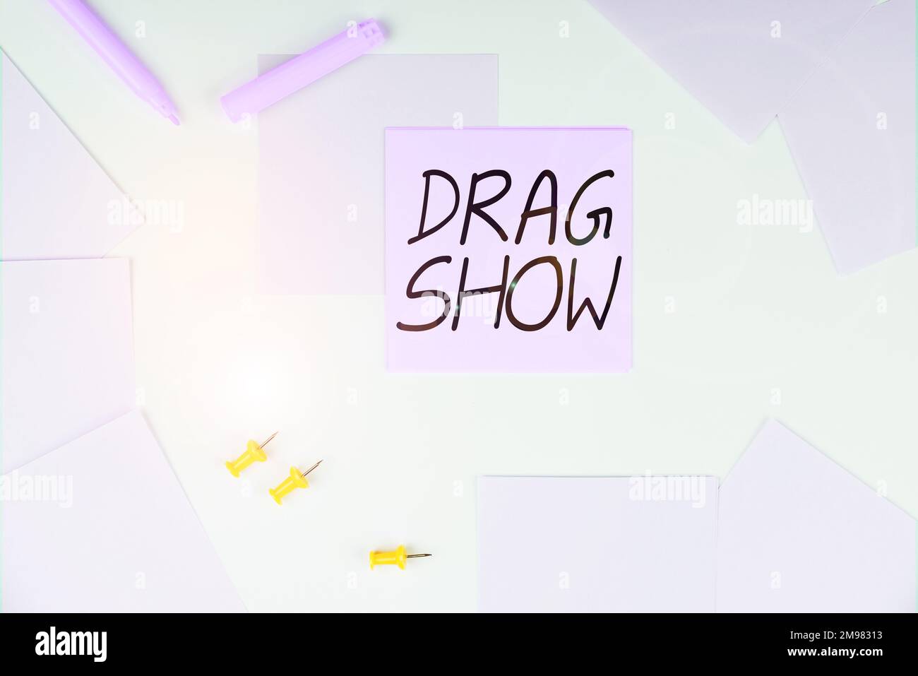Conceptual display Drag Show, Business approach competitive event where ...