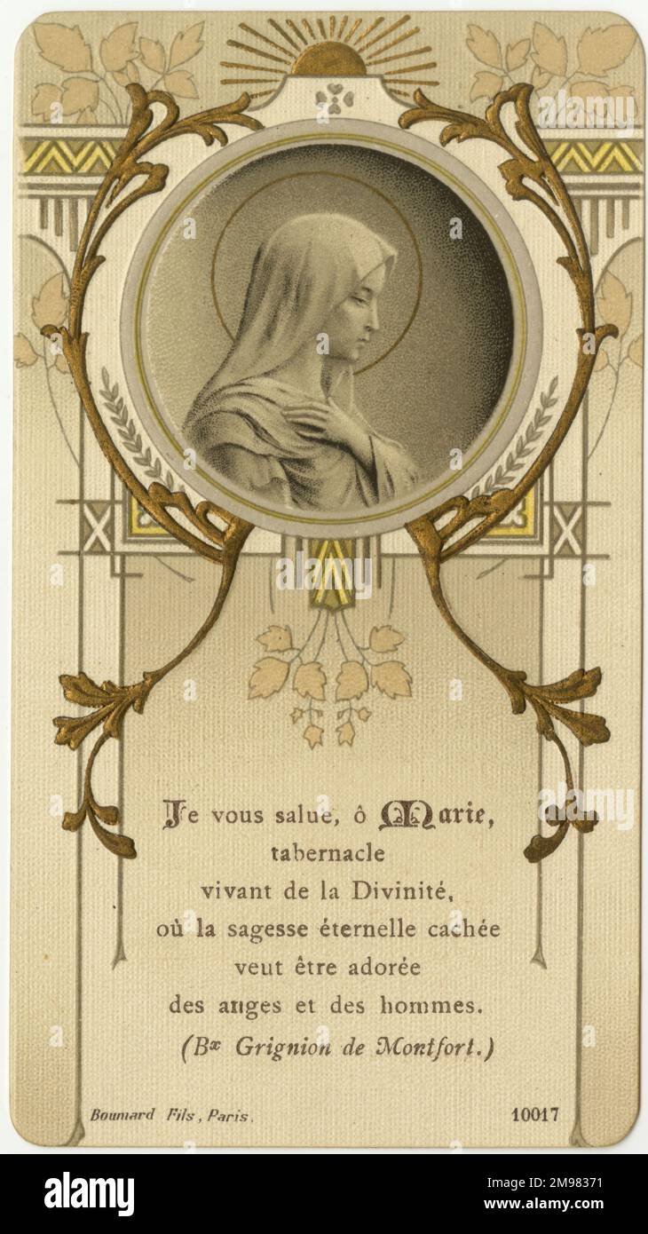 Souvenir card from the First Communion of Marguerite Tettart at the ...