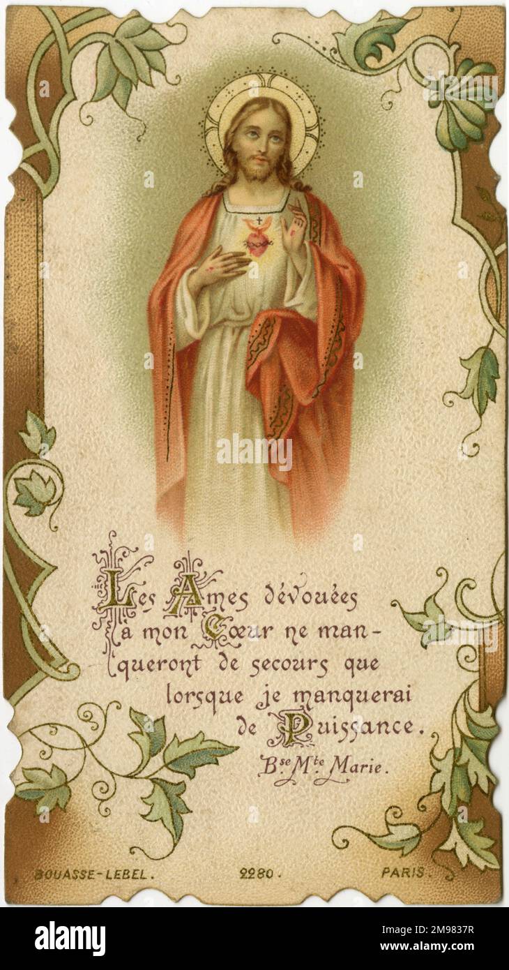Jesus Christ depicted on an attractive early 20th century French ...