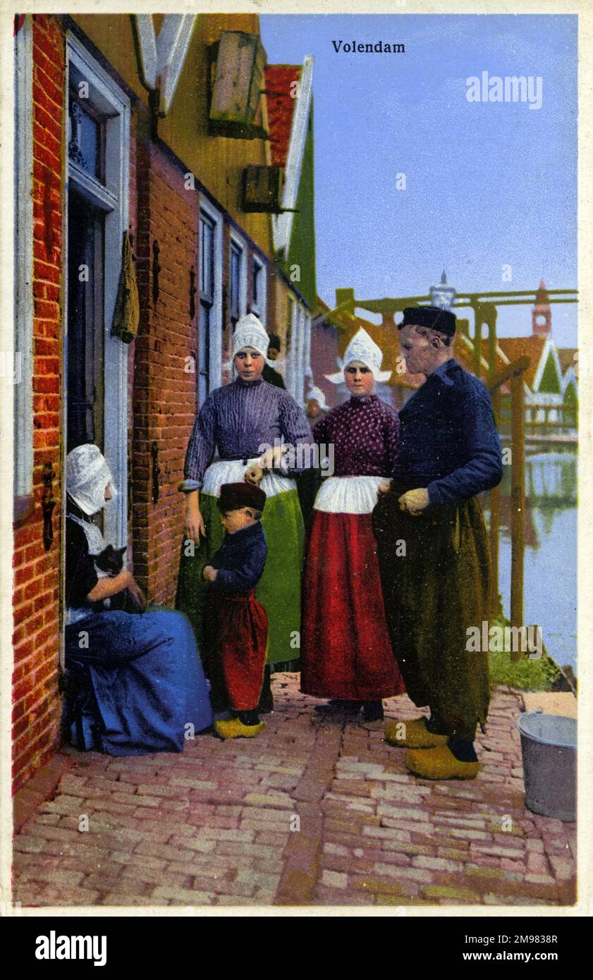 The Netherlands - Local Folk at Volendam, a town in North Holland in ...