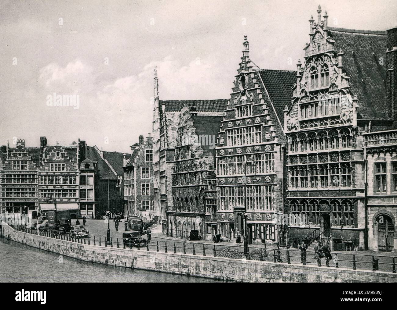 The Graslei - the quay on the right bank of the River Lys in Gent ...