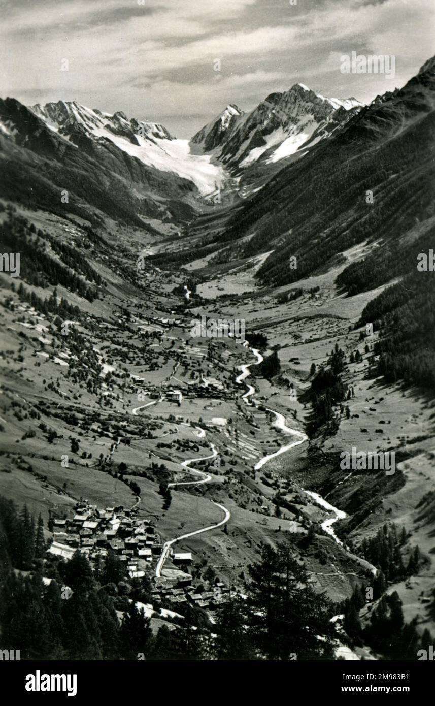 The villages of Kippel and Ferden in the Lotschental, one of the most ...