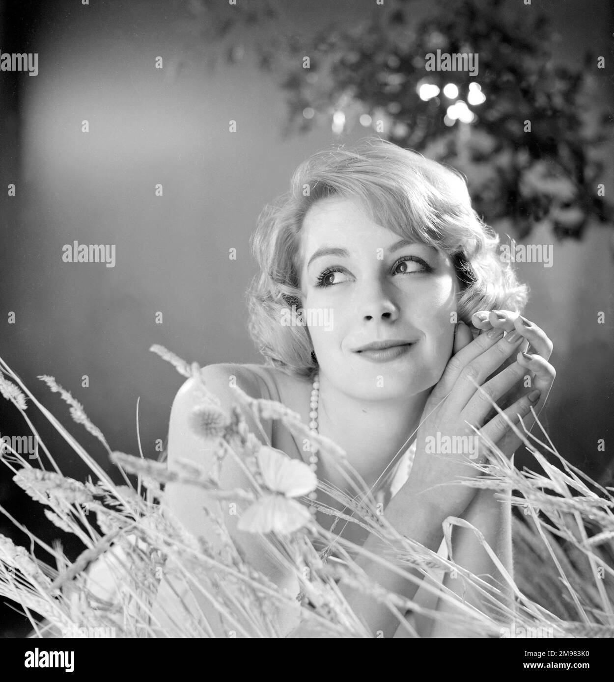 Advertisement for Nivea shampoo -- female model (Sandra Paul) posing in ...