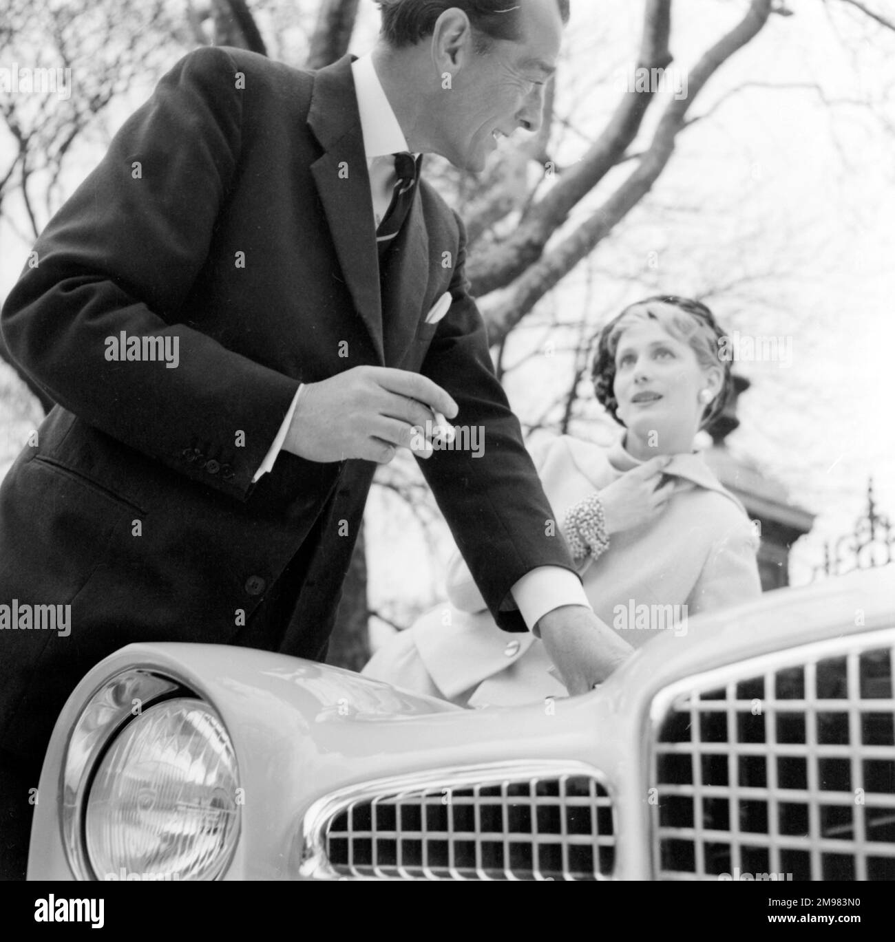 Advertisement for Life cigarettes -- male and female models (Helen ...