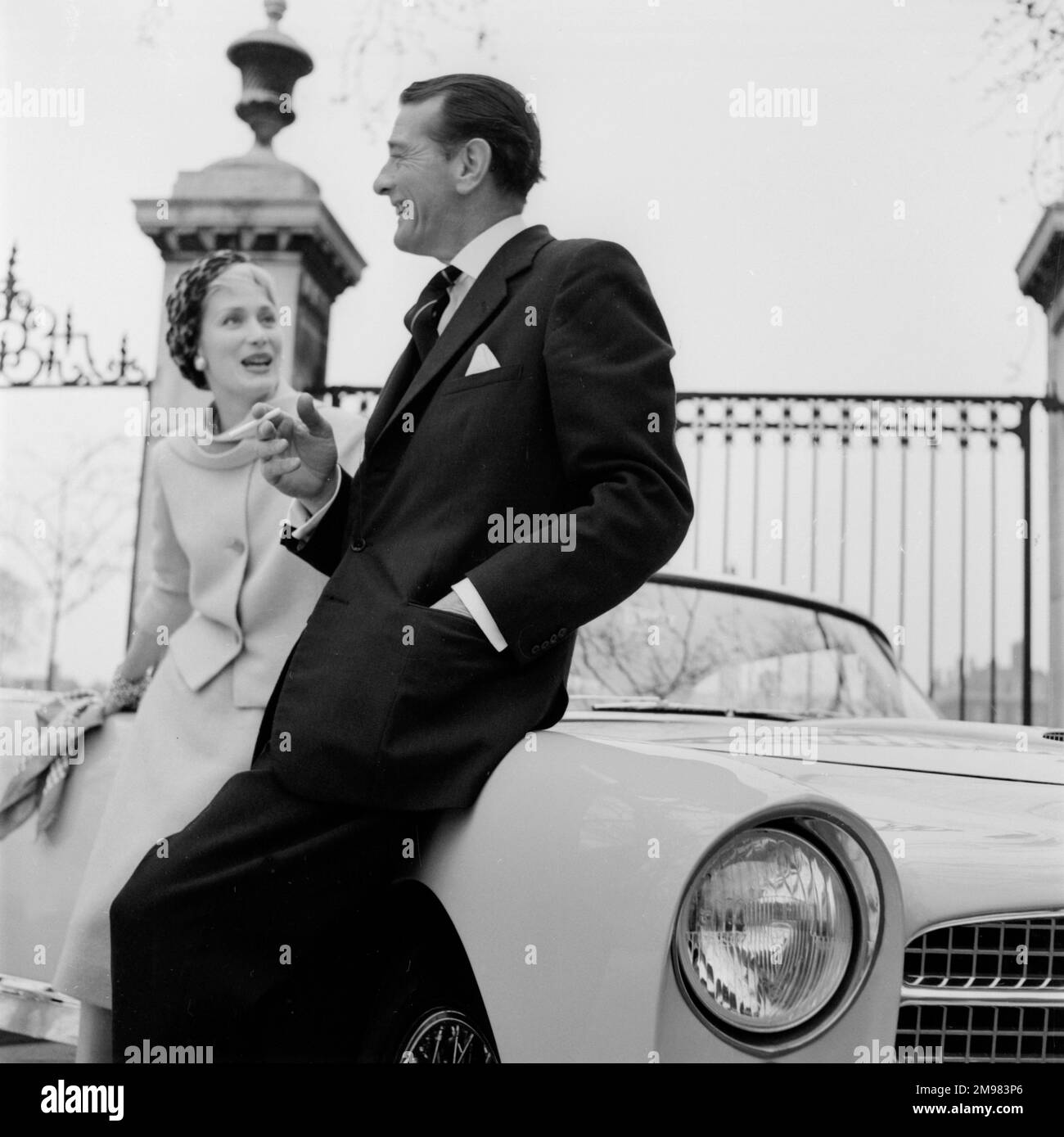 Advertisement for Life cigarettes -- male and female models (Helen ...