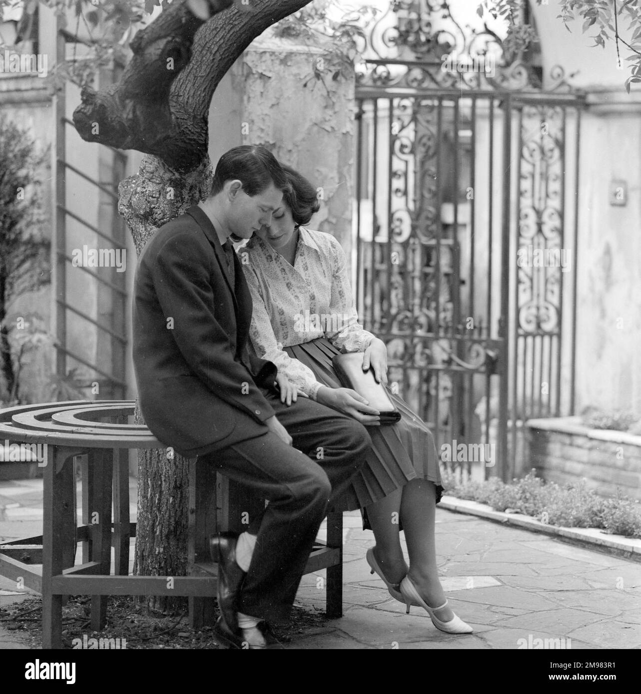 Advertisement for Cadbury's Golden Key -- male and female models (Barry ...
