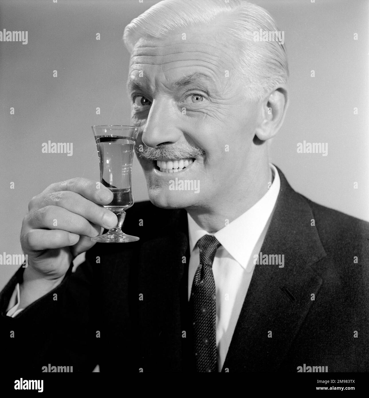 Advertisement for Emu sherry -- smiling male model (George McGrath ...