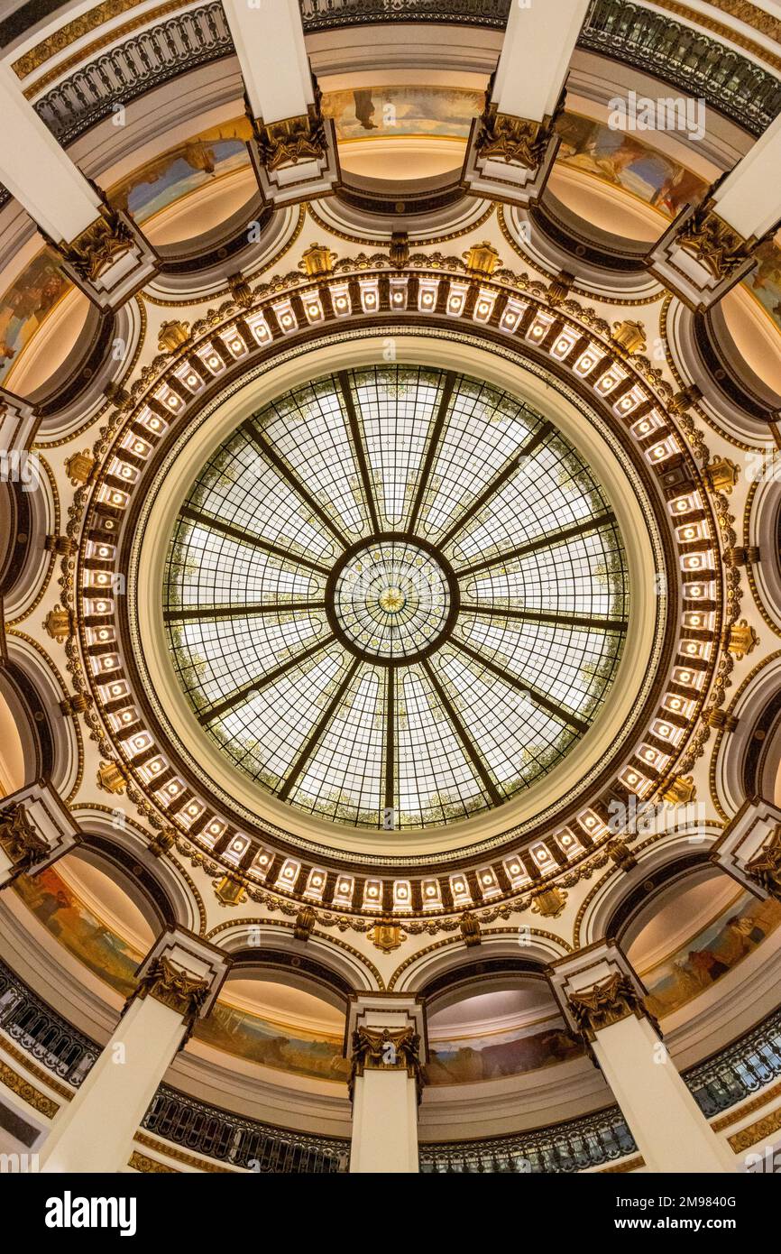 The ceiling of luxury Arcade Shopping Center and Hotel inside ...