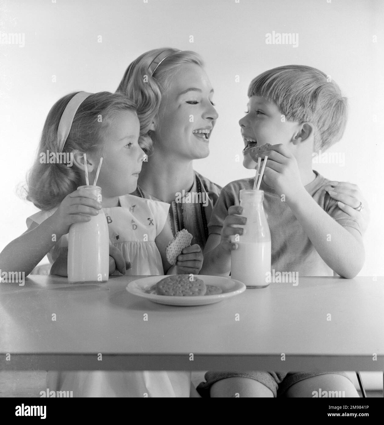 Advertisement for McVitie biscuits -- models posing as mother and two ...