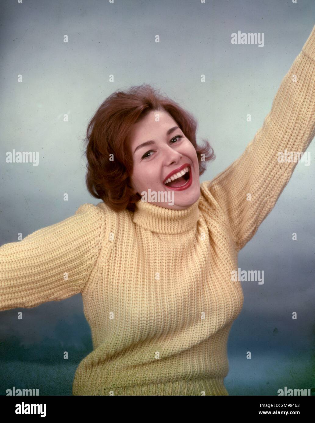 Advertisement for Pepsodent toothpaste -- female model wearing a yellow ...
