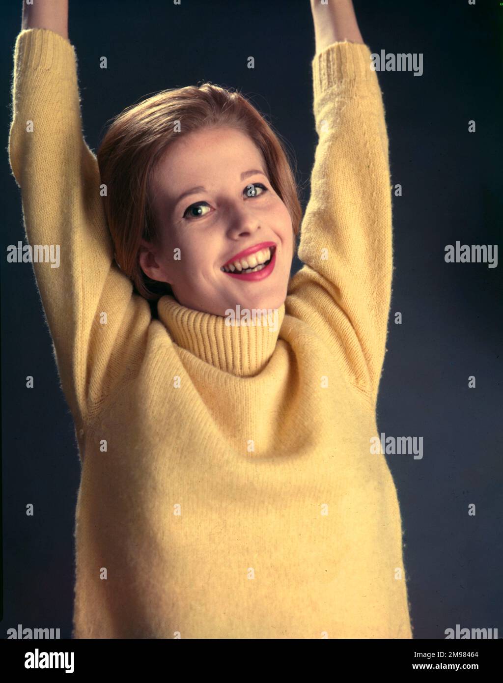 Advertisement for Pepsodent toothpaste -- female model wearing a yellow ...