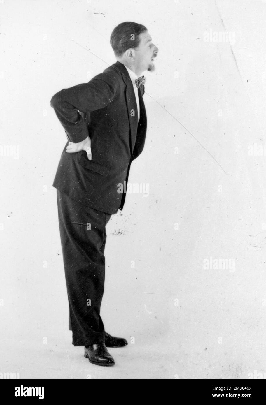 Advertisement -- male model posing (Phillip Webb Stock Photo - Alamy