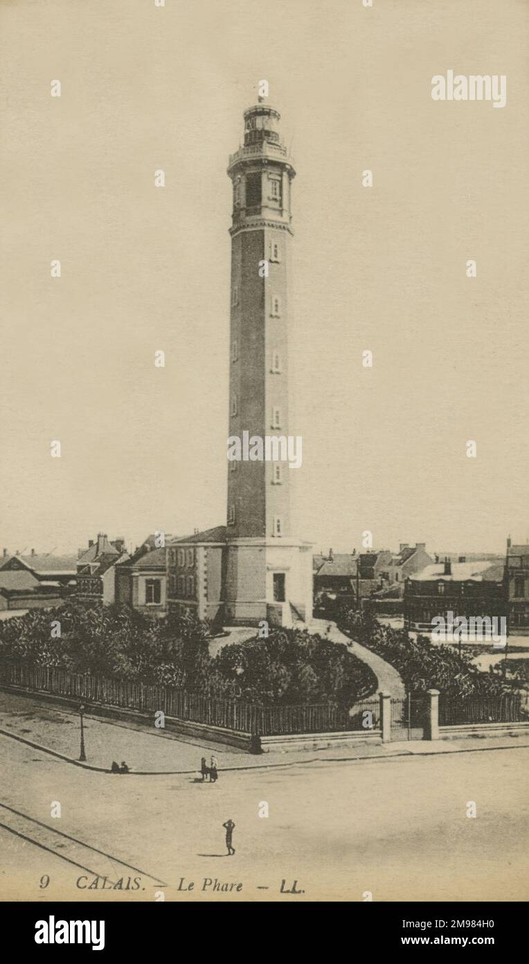 Calais Lighthouse (Phare de Calais), located in the port of Calais ...