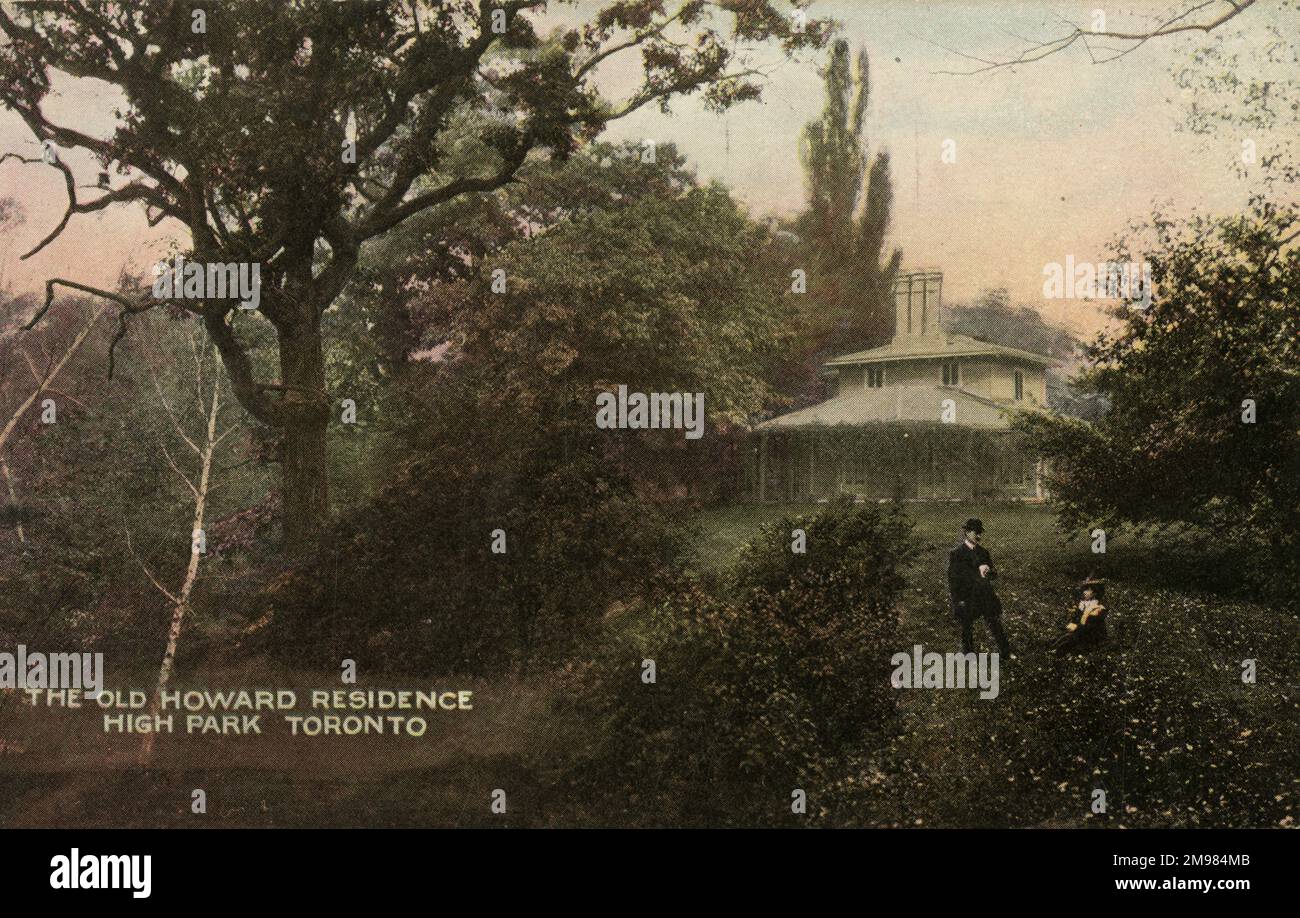 The Howard residence set amoung trees and gardens in High Park, in the ...