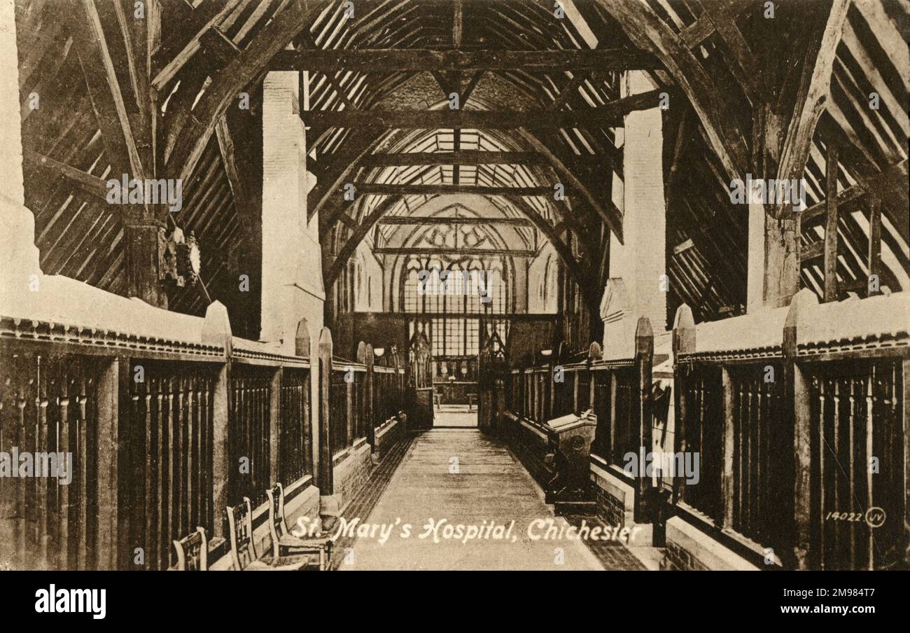 Saint Marys Hospital Chapel - Chichester, W H Barrett Postcard. St ...