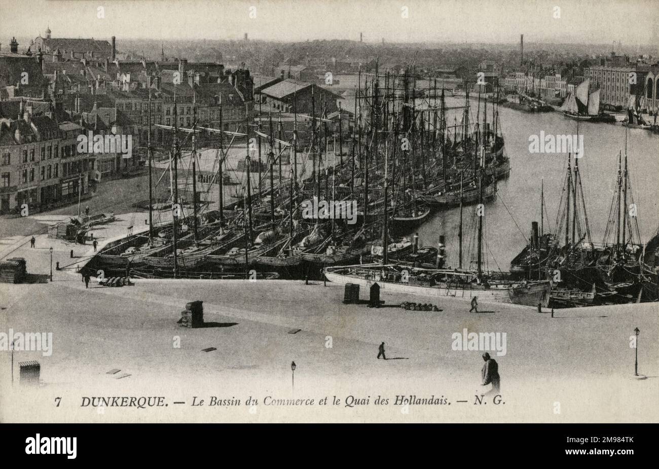 Dunkirk, France - Bassin du Commerce and the Dutch Quay. A harbour ...
