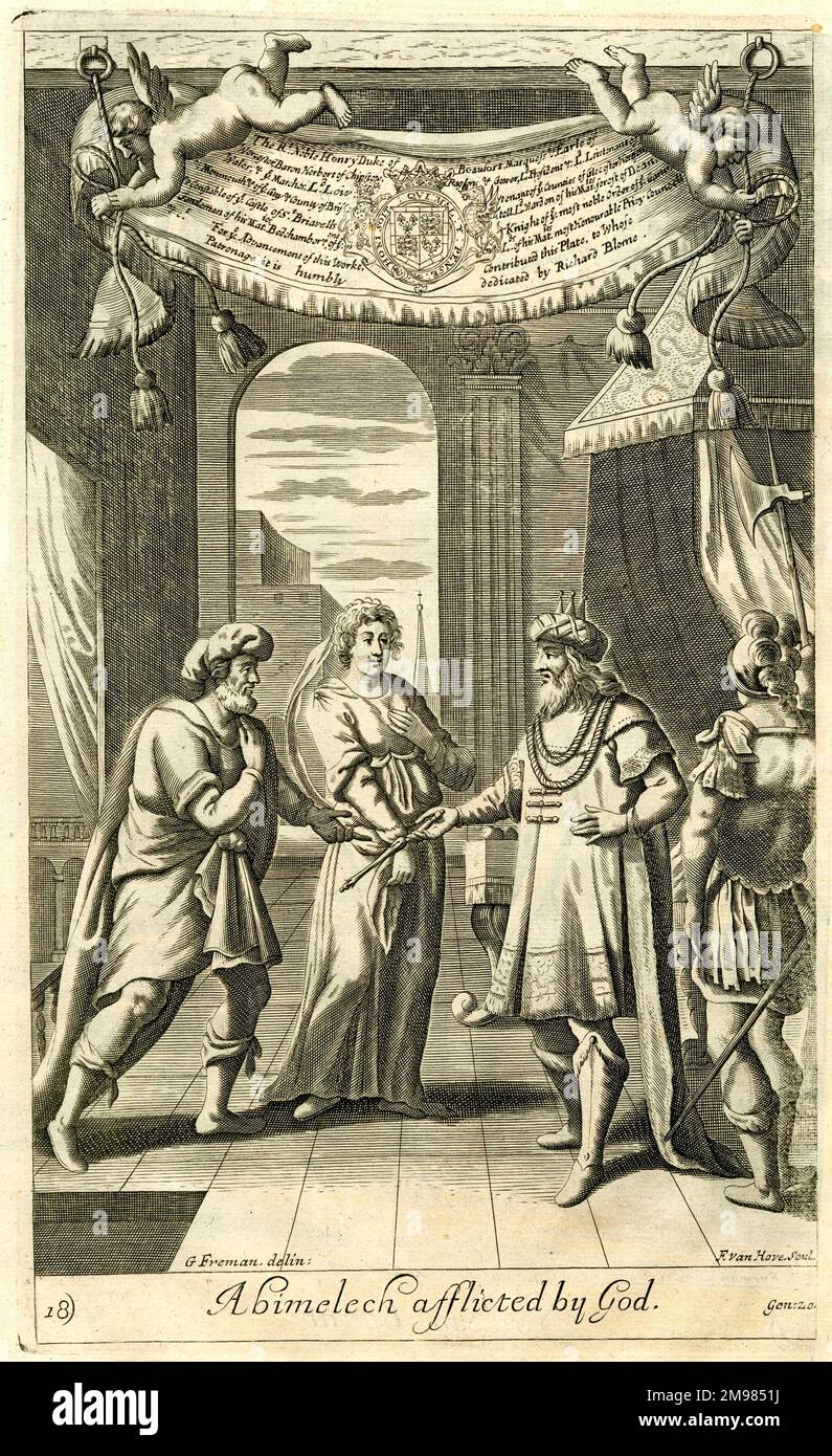 Abimelech afflicted by God - Genesis 20 Stock Photo - Alamy