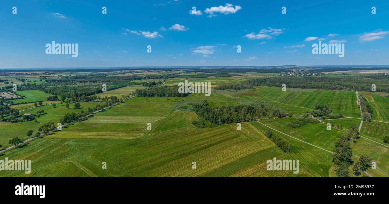 The Upper Swabian town of Bad Buchau from above Stock Photo - Alamy