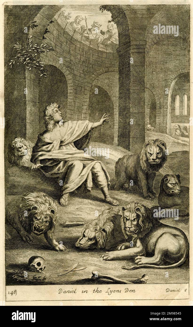 Daniel in the Lions' Den - Daniel 6 Stock Photo - Alamy