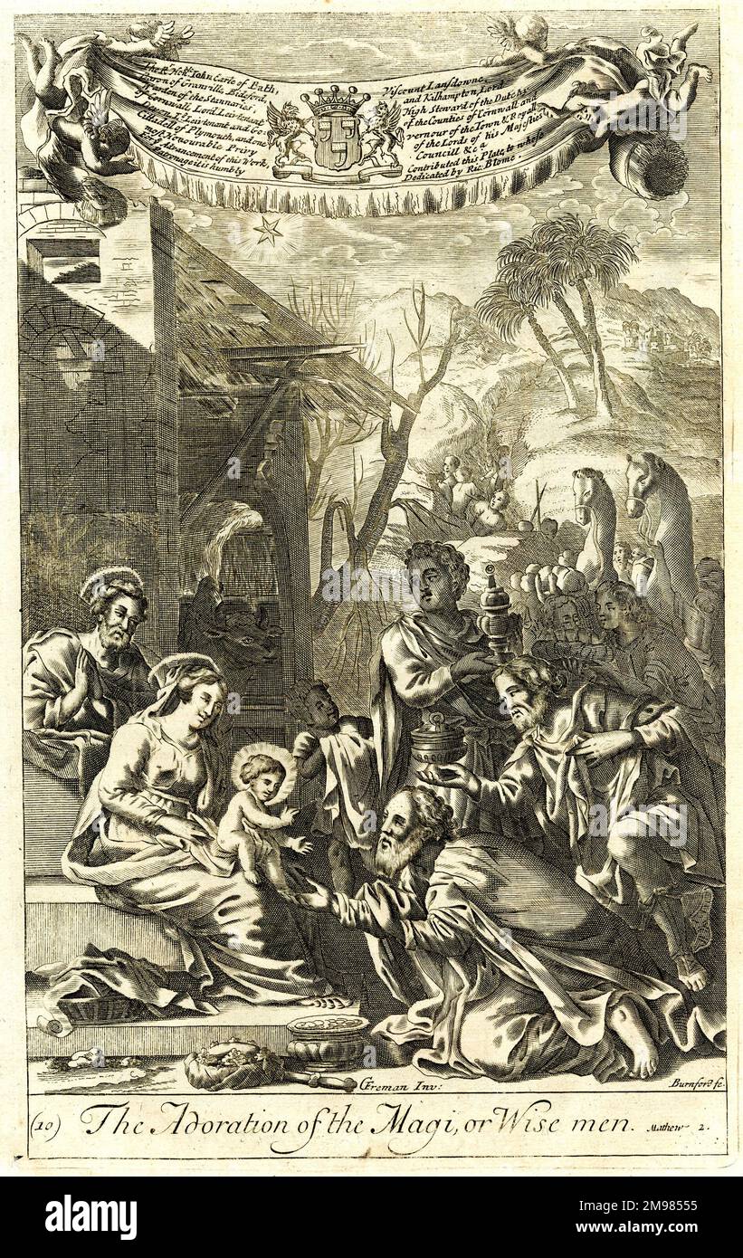 Adoration of the Magi or Wise Men - Matthew 2 Stock Photo - Alamy