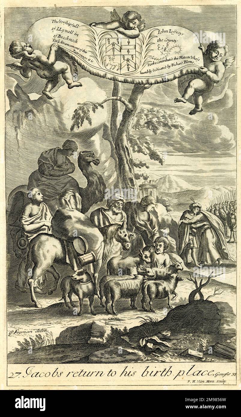 Jacob's return to his birthplace - Genesis 31 Stock Photo - Alamy